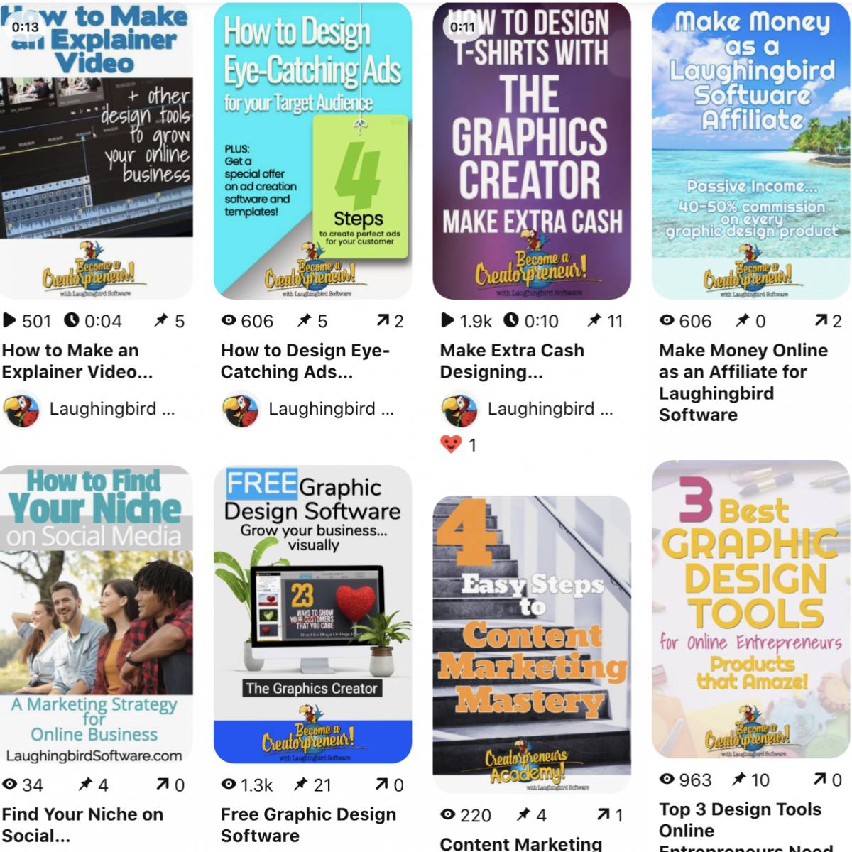 Pinterest Laughingbird Software | The Graphics Creator Online