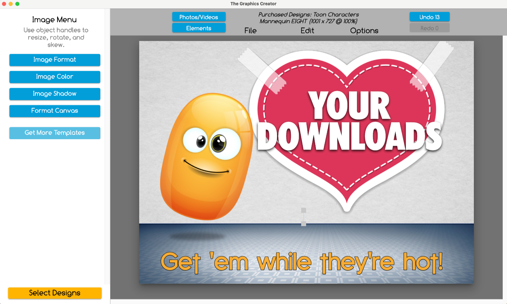 Your Downloads – The Graphics Creator Online